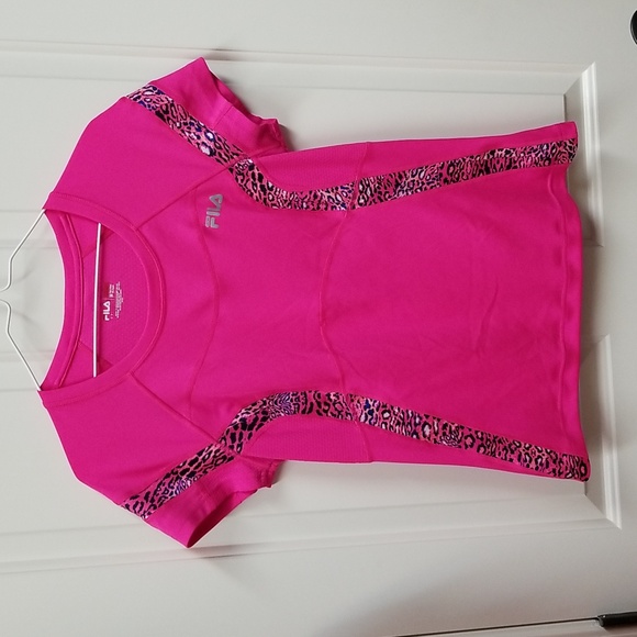 Fila | Tops | Fila Pink Leopard Print Womens Top | Poshmark